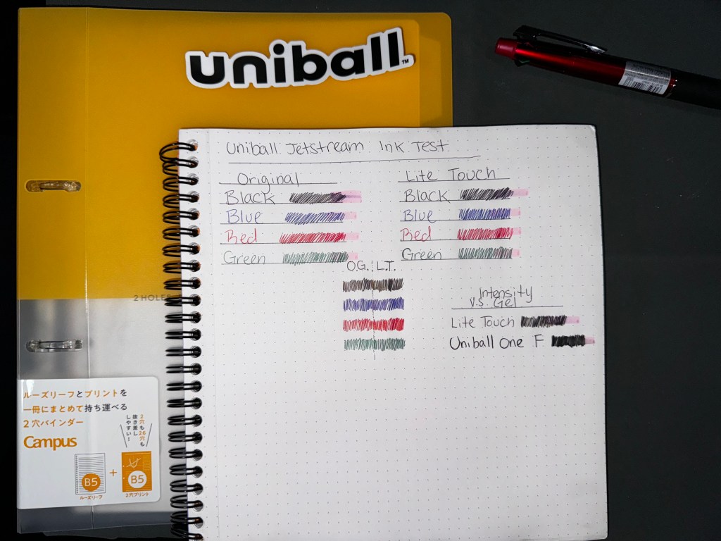 Spotlight: Uniball Jetstream Lite Touch – StationaryGuy